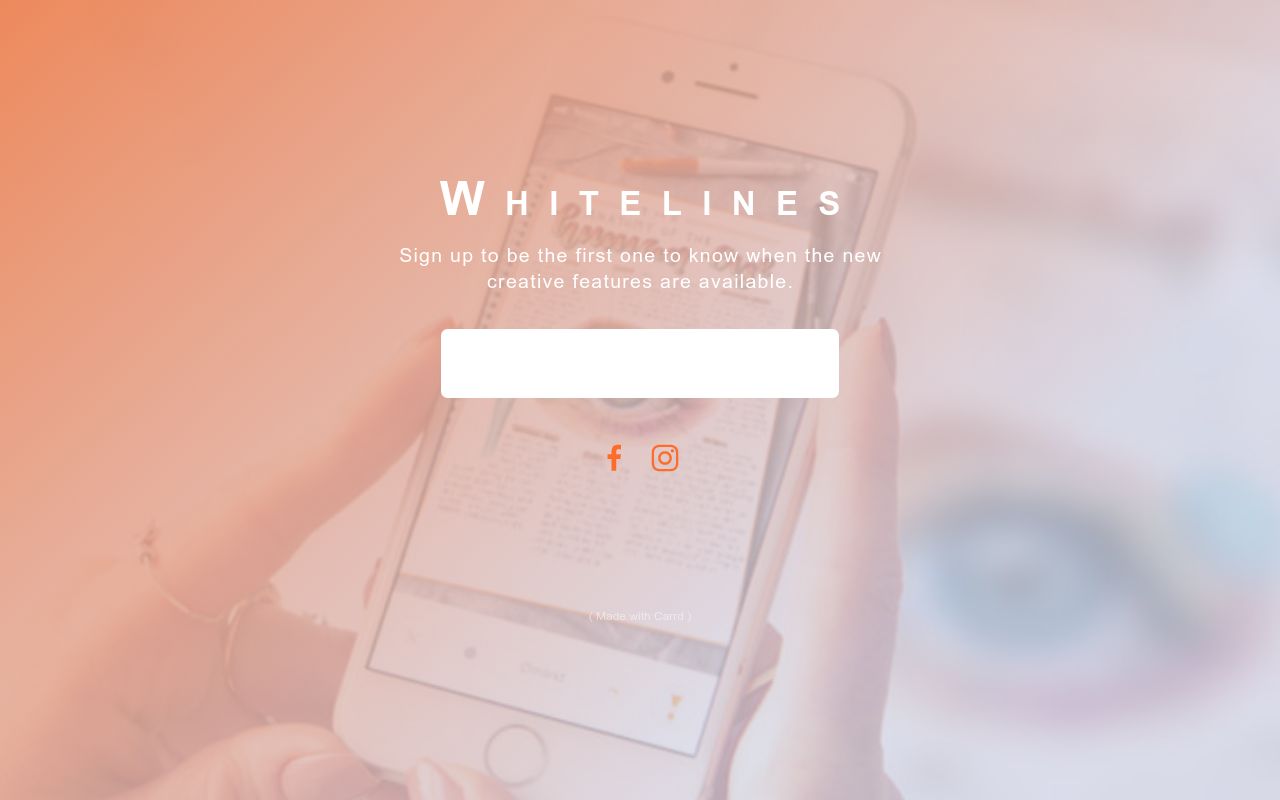 Whitelines App Launch